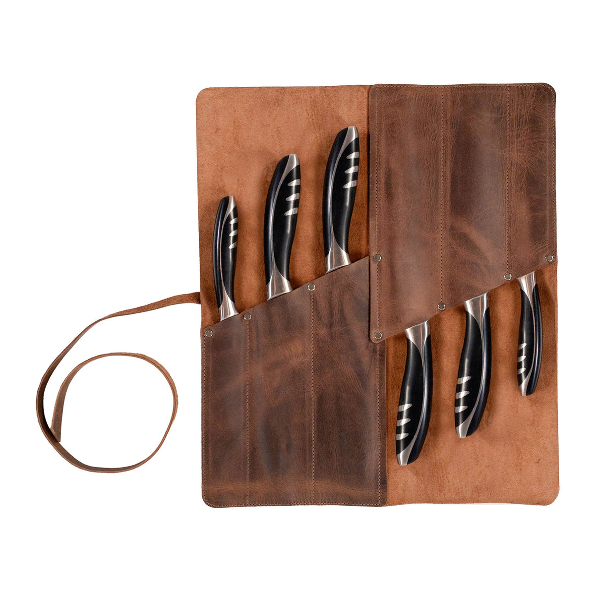 Rectangular Knife Case with 6 Slots — Stockyard X, The Leather Store