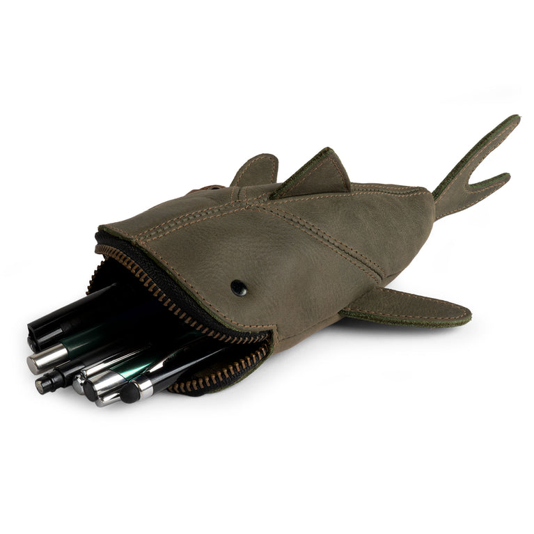 Leather Shark Pouch by Hide & Drink – StockyardX, The Leather Store
