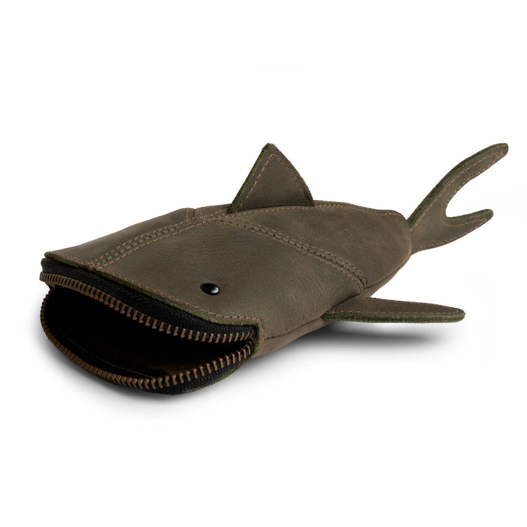 Leather Shark Pouch by Hide & Drink – StockyardX, The Leather Store