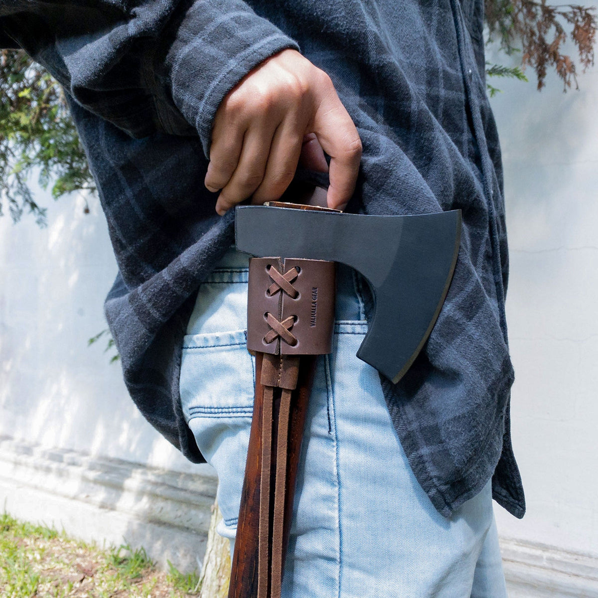 Braided Axe Holder with Belt Loop – StockyardX, The Leather Store