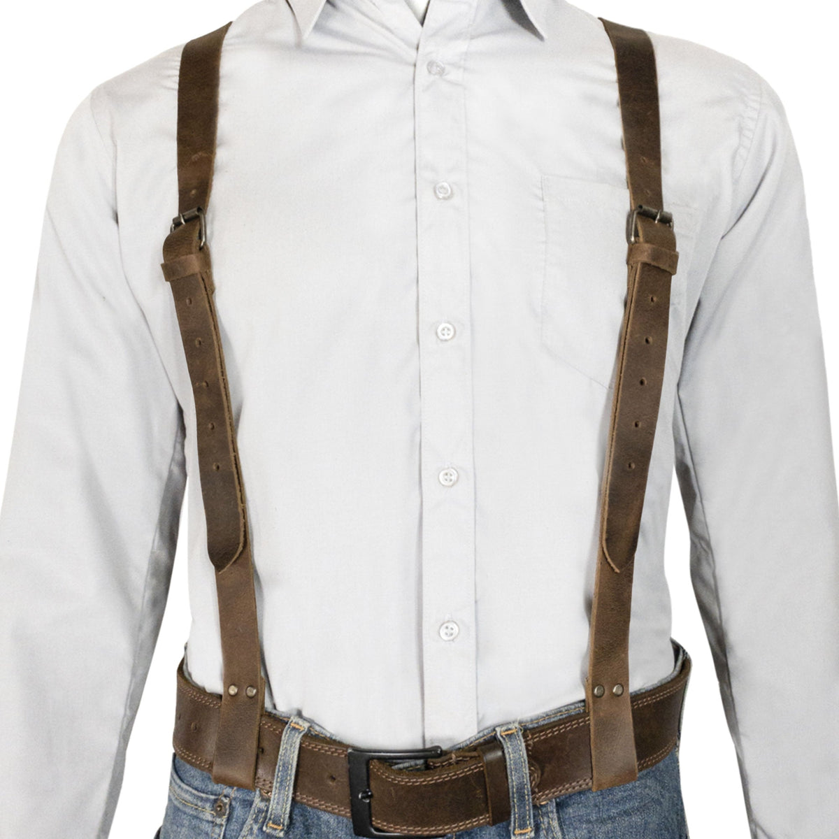 X Back Formal Suspenders with Belt Loops – StockyardX, The Leather Store