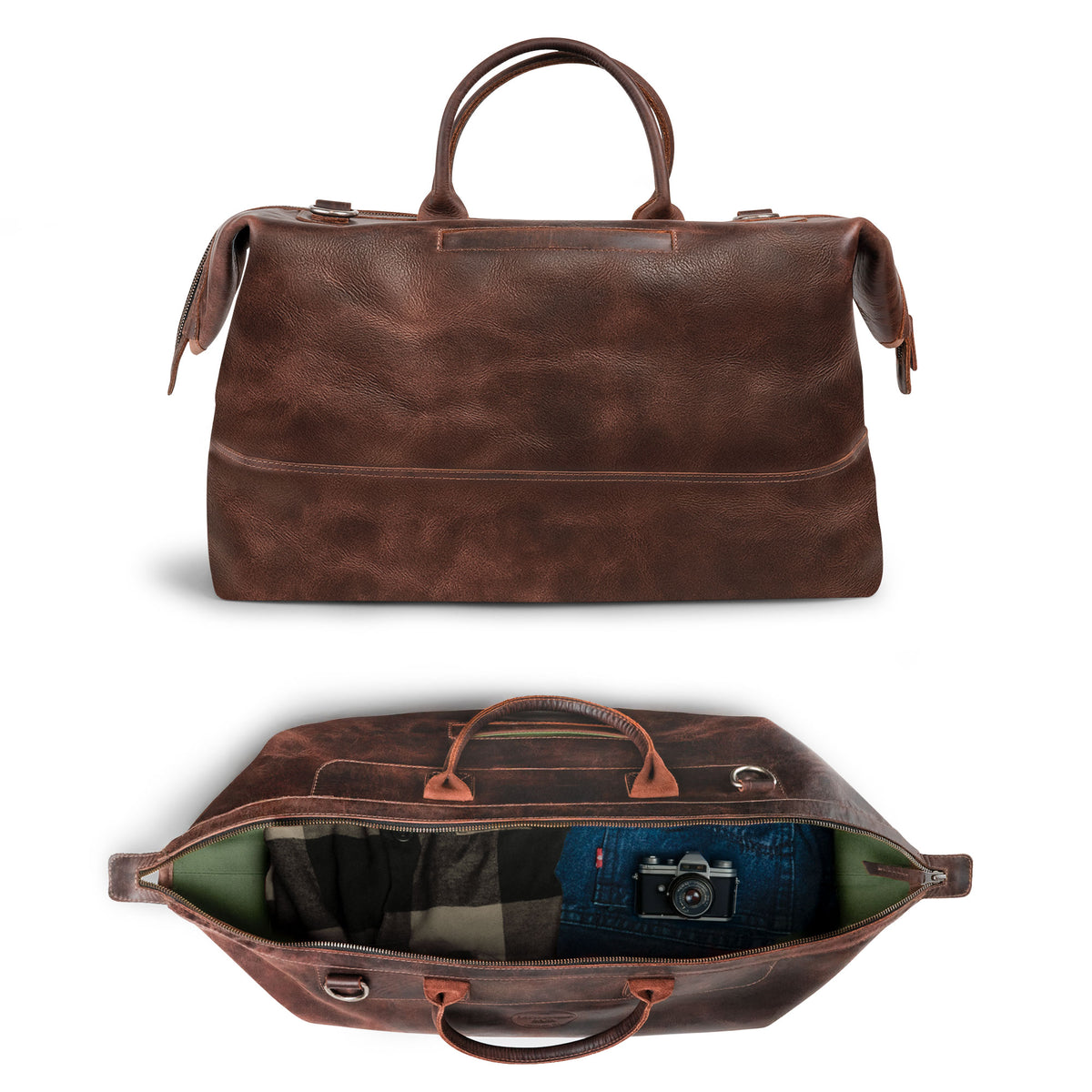 Large Vintage Weekender Bag – StockyardX, The Leather Store