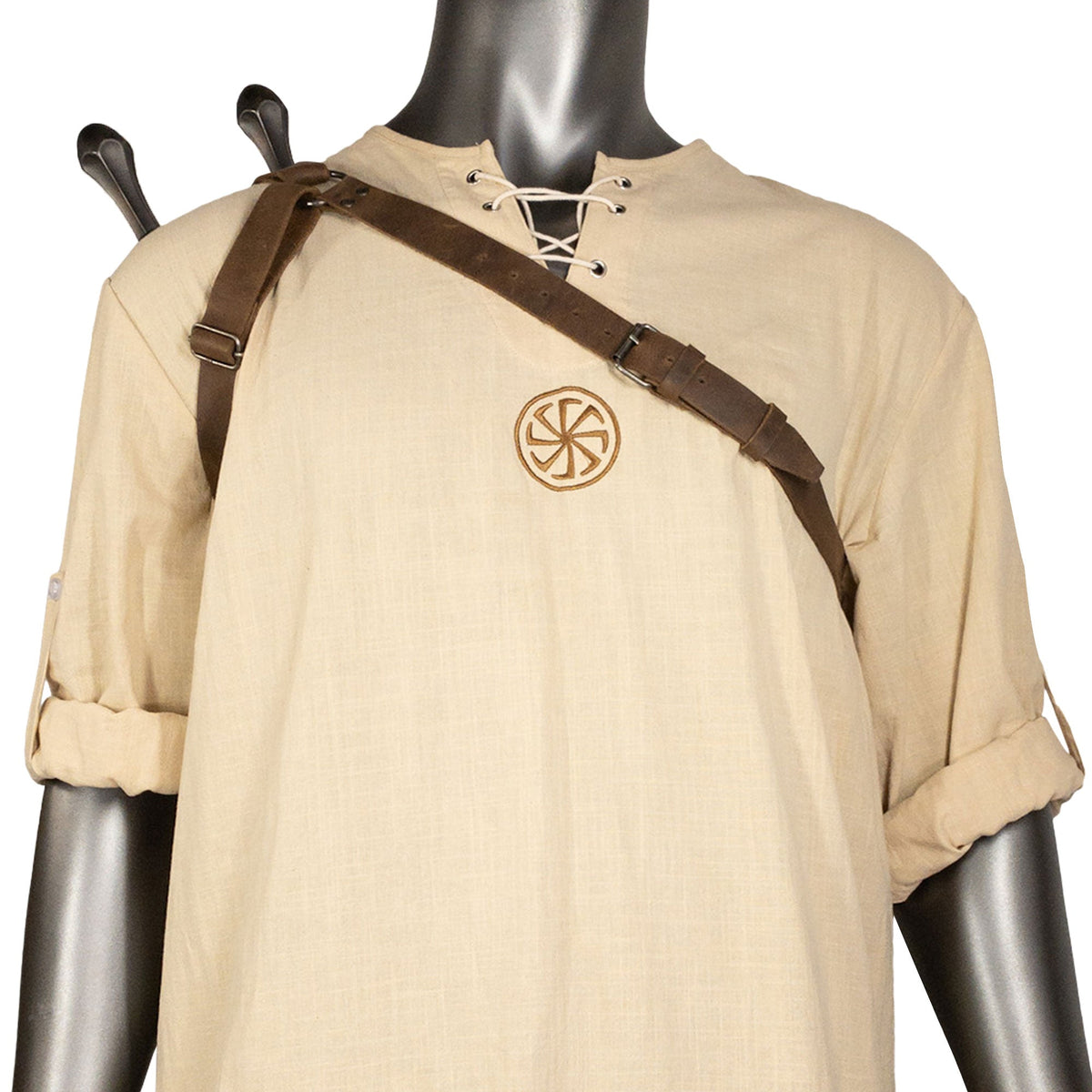Medieval Back Double Sword Shoulder Frog – StockyardX, The Leather Store