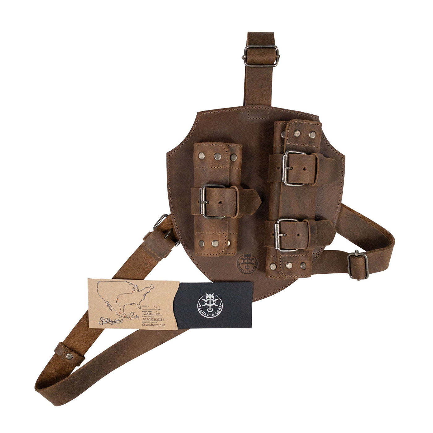 Medieval Back Double Sword Shoulder Frog — Stockyard X, The Leather Store