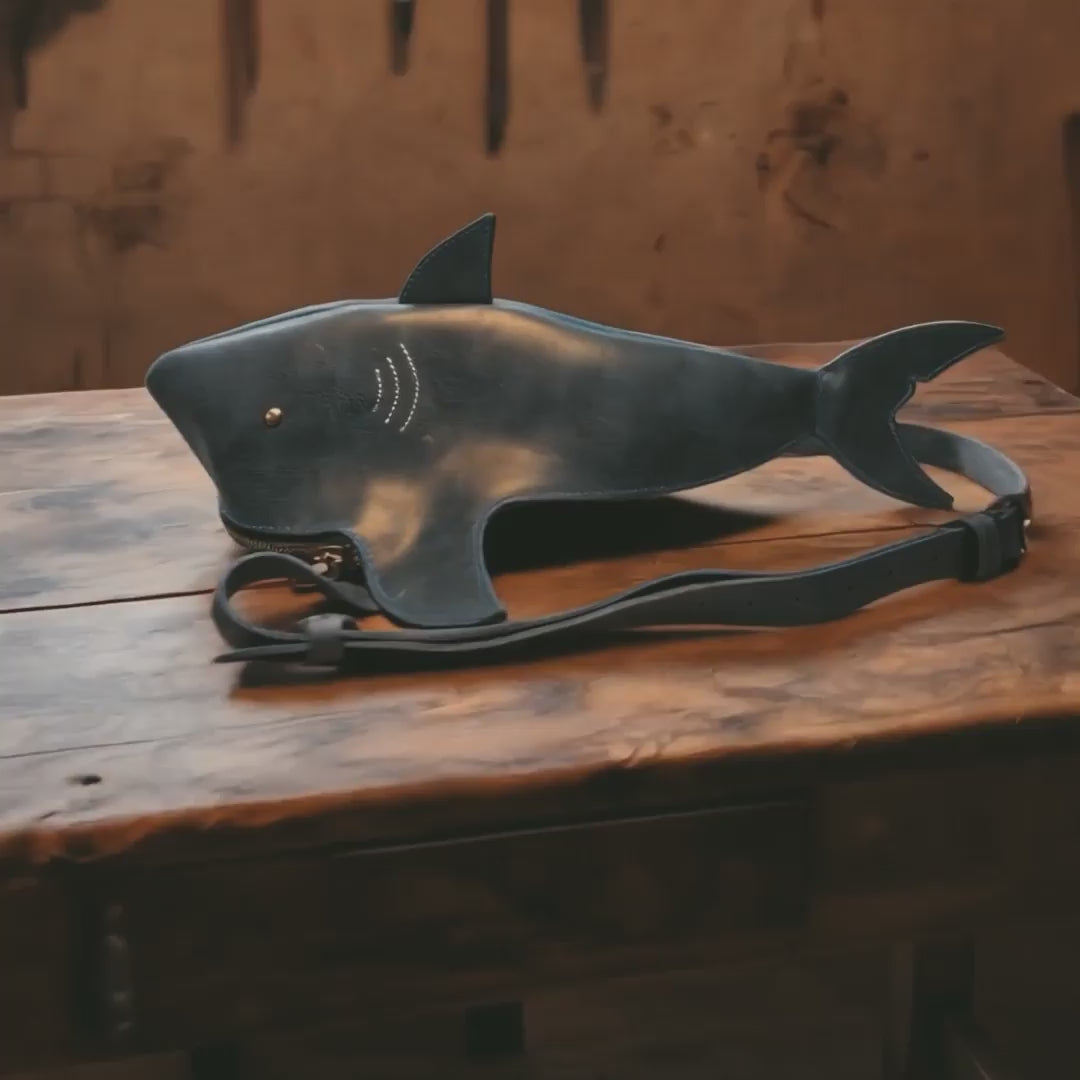 Shark-Shaped Shoulder Bag – StockyardX, The Leather Store