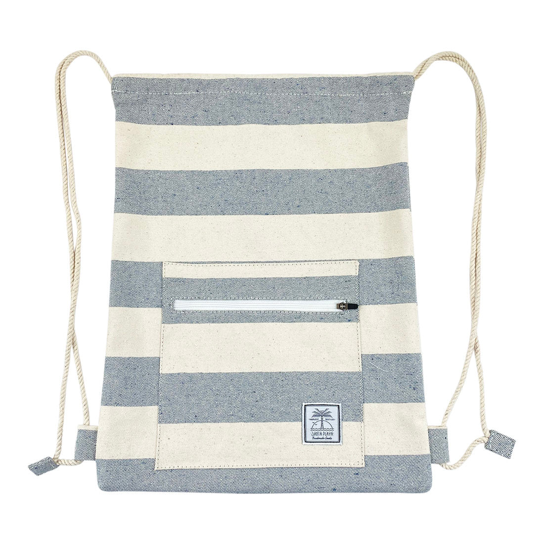 Denim Drawstring Backpack — Stockyard X, The Leather Store