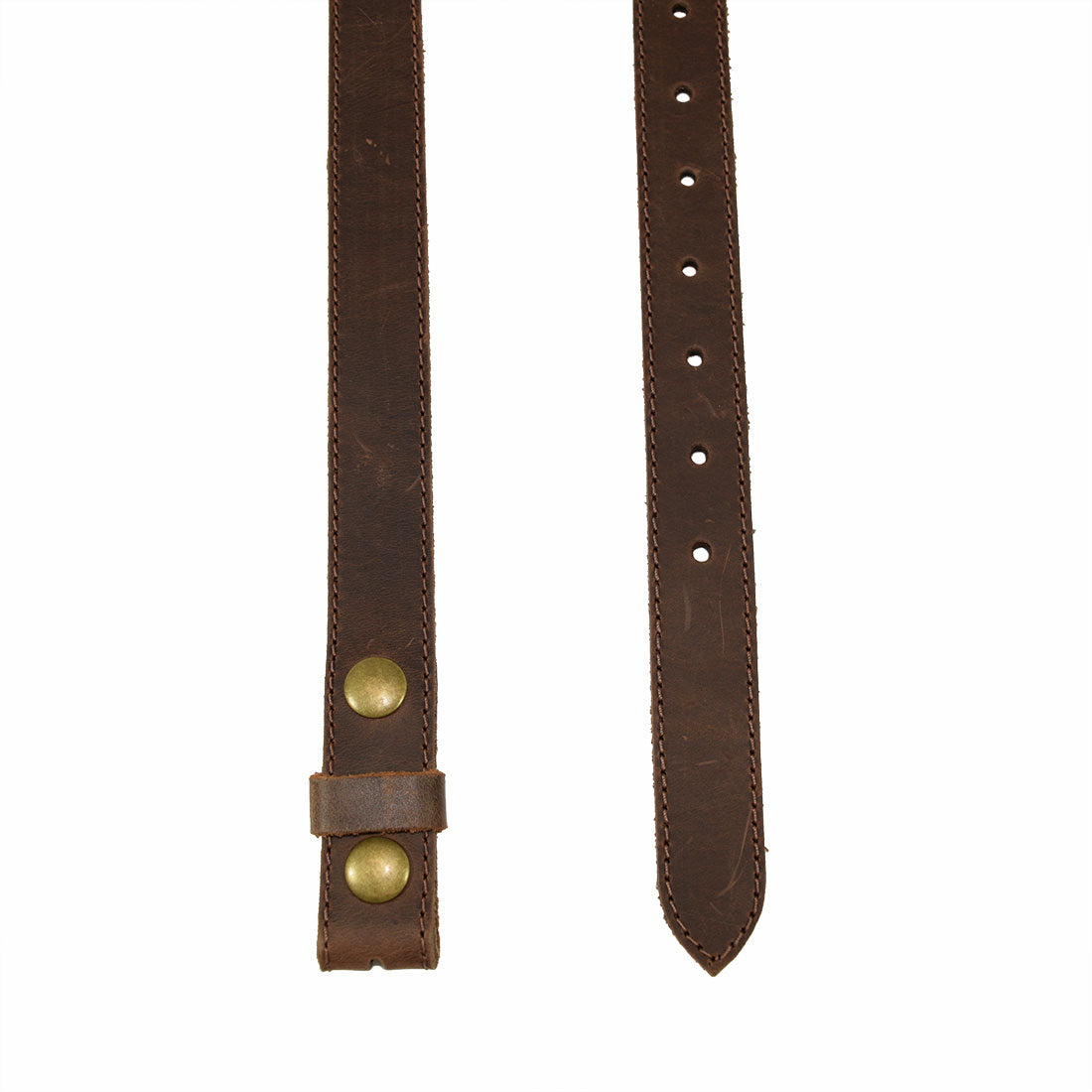 Two Row Stitch Leather Snap On Belt, 7/8" Width – StockyardX, The ...