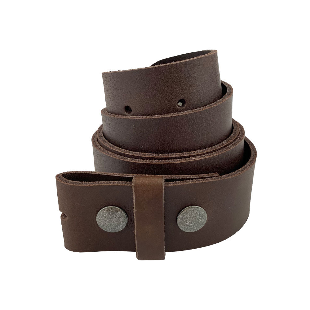Rustic Thick Leather Snap On Belt — Stockyard X, The Leather Store